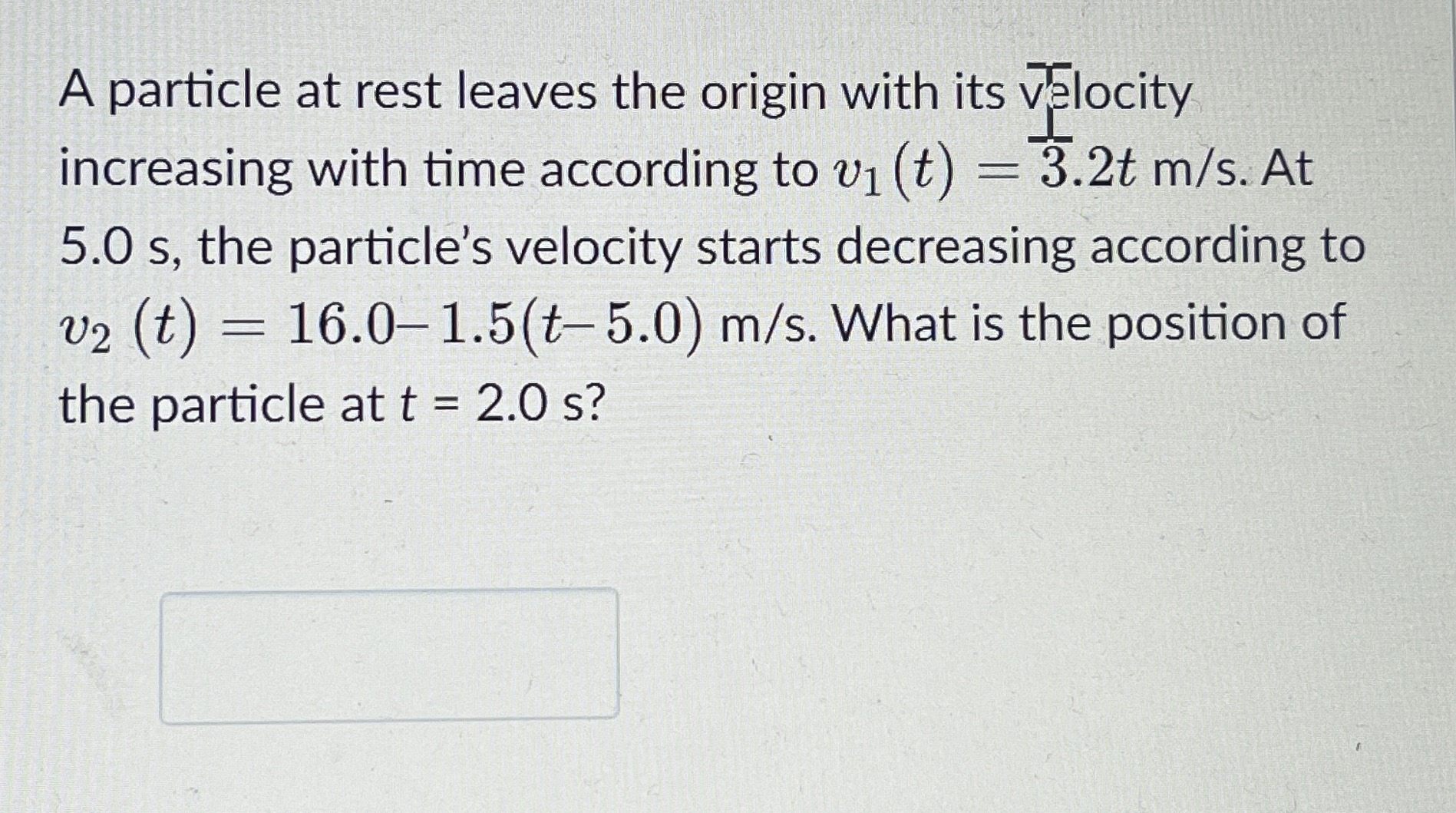 Solved A particle at rest leaves the origin with its | Chegg.com