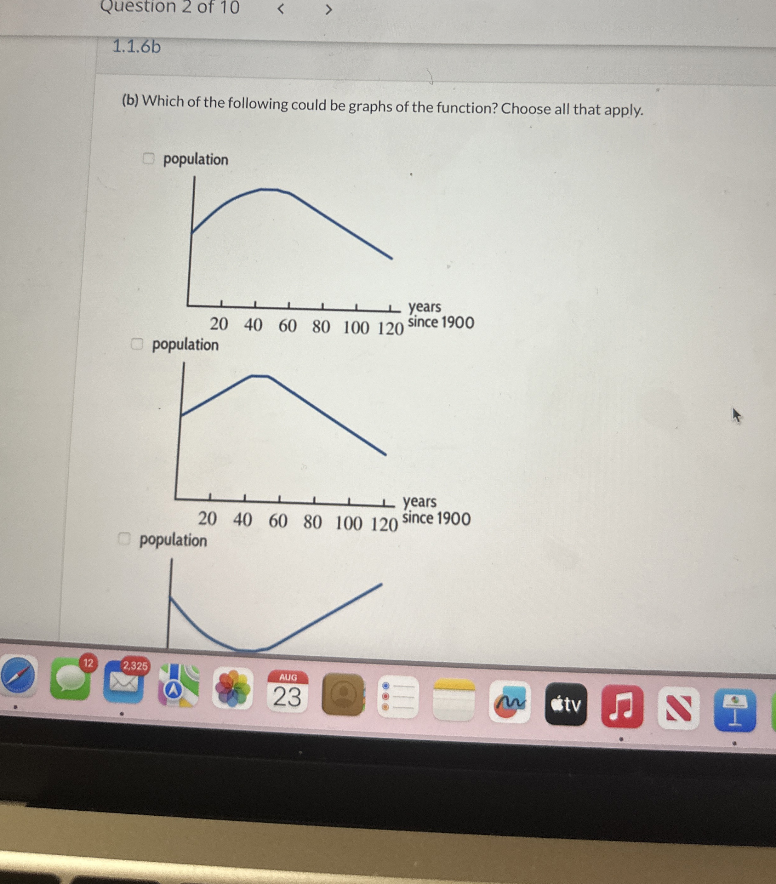 Question 2 ﻿of 101.1.6b(b) ﻿Which of the following | Chegg.com