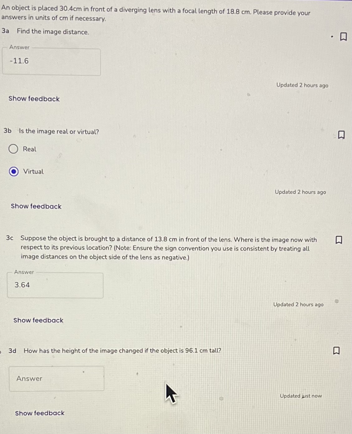 Solved An object is placed 30.4cm ﻿in front of a diverging | Chegg.com