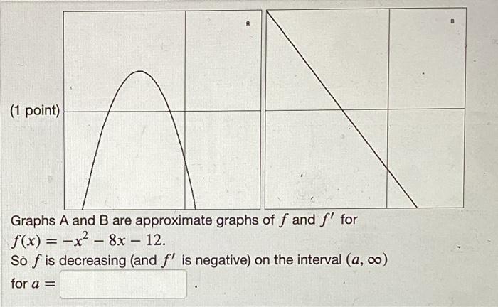 Solved Graphs A and B are approximate graphs of f and f′ for | Chegg.com