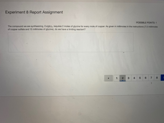 Solved Experiment 8 Report Assignment POSSIBLE POINTS: 3 In | Chegg.com