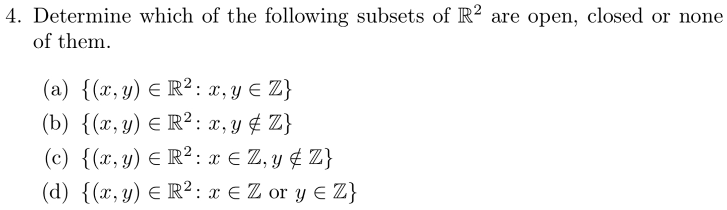 Solved Determine which of the following subsets of R2 ﻿are | Chegg.com