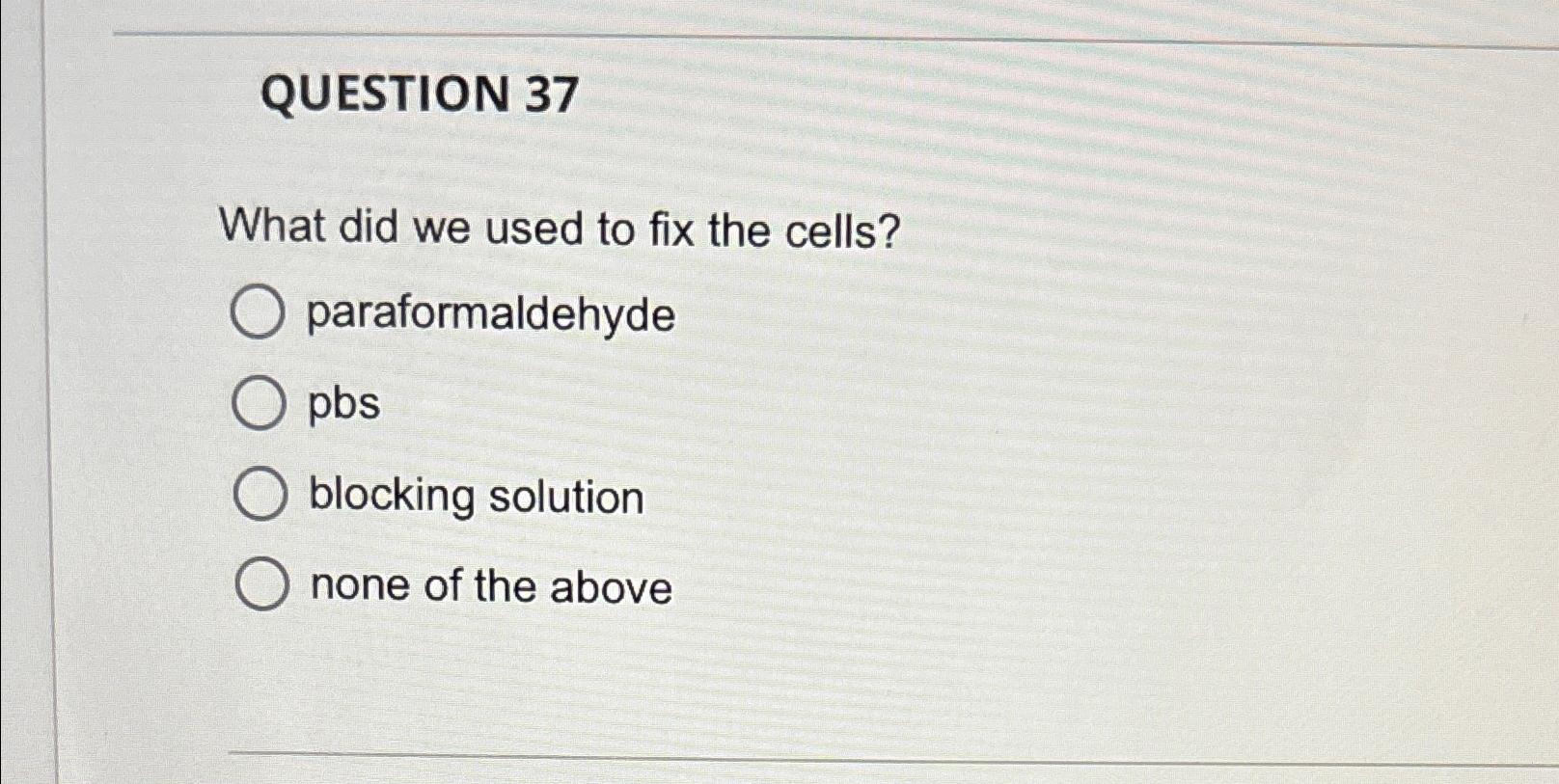 Solved QUESTION 37What did we used to fix the | Chegg.com