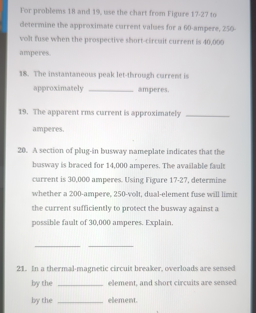 Solved For problems 18 ﻿and 19, ﻿use the chart from Figure | Chegg.com