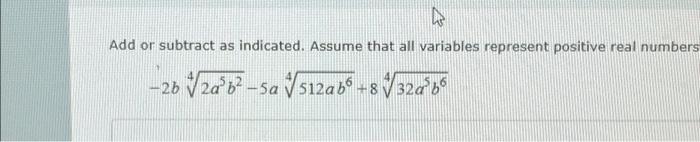 Solved 2 Add or subtract as indicated. Assume that all | Chegg.com
