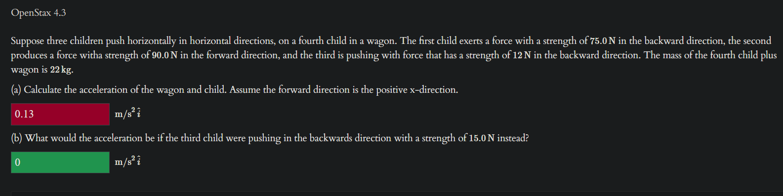 Solved OpenStax 4.3Suppose three children push horizontally | Chegg.com
