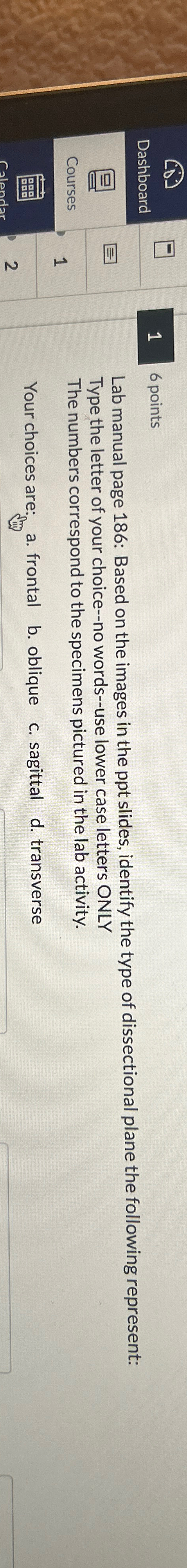 Solved 16 ﻿pointsLab manual page 186: Based on the images in | Chegg.com