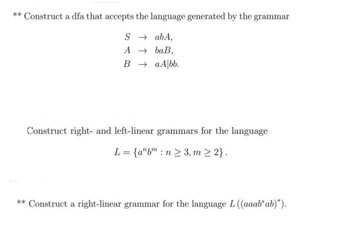 Solved Construct A Dfa That Accepts The Language 7322