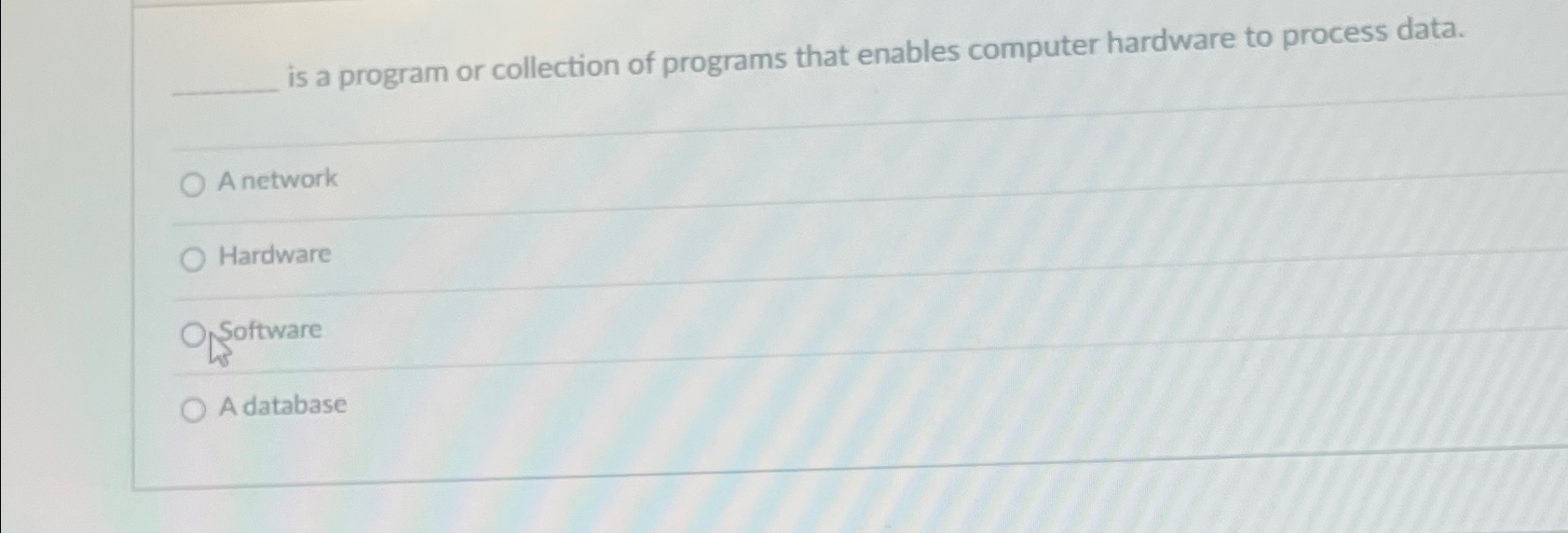 Solved is a program or collection of programs that enables | Chegg.com