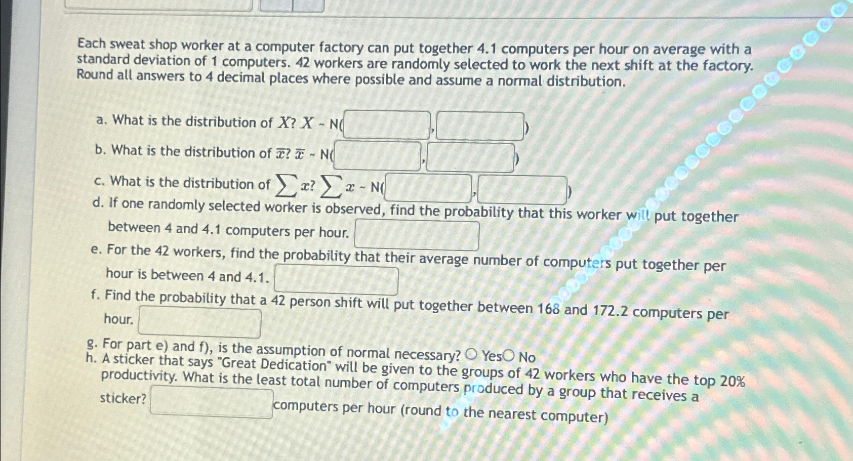 Solved Each sweat shop worker at a computer factory can put | Chegg.com
