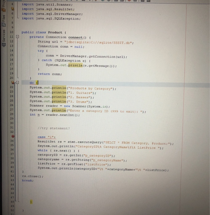 Solved this is the instructions, ProductDB class, Category | Chegg.com