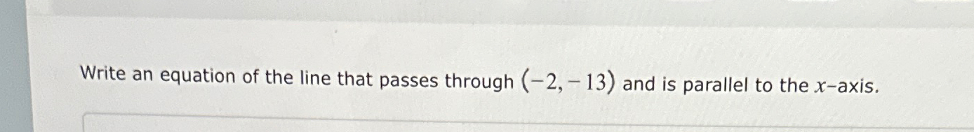Solved Write an equation of the line that passes through | Chegg.com