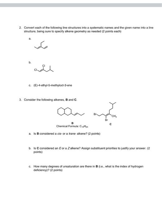 Solved 2. Convert each of the following line structures into | Chegg.com