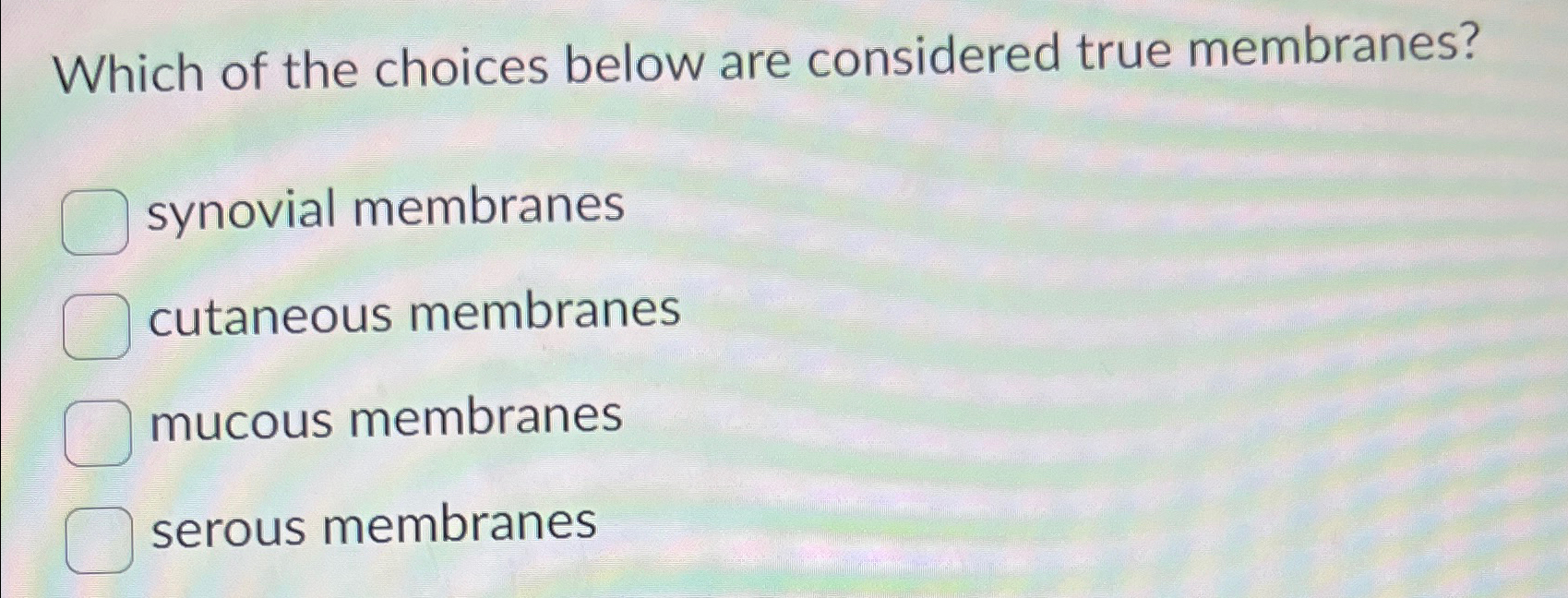 Solved Which of the choices below are considered true | Chegg.com