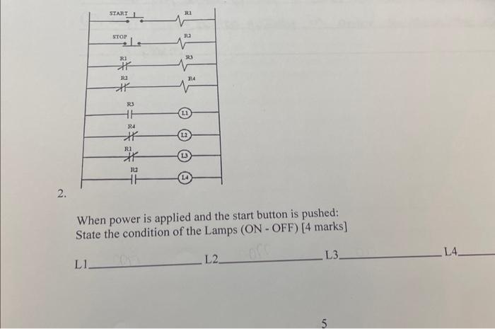 Solved When power is applied and the start button is pushed: | Chegg.com