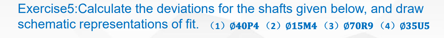 Solved Exercise5:Calculate the deviations for the shafts | Chegg.com