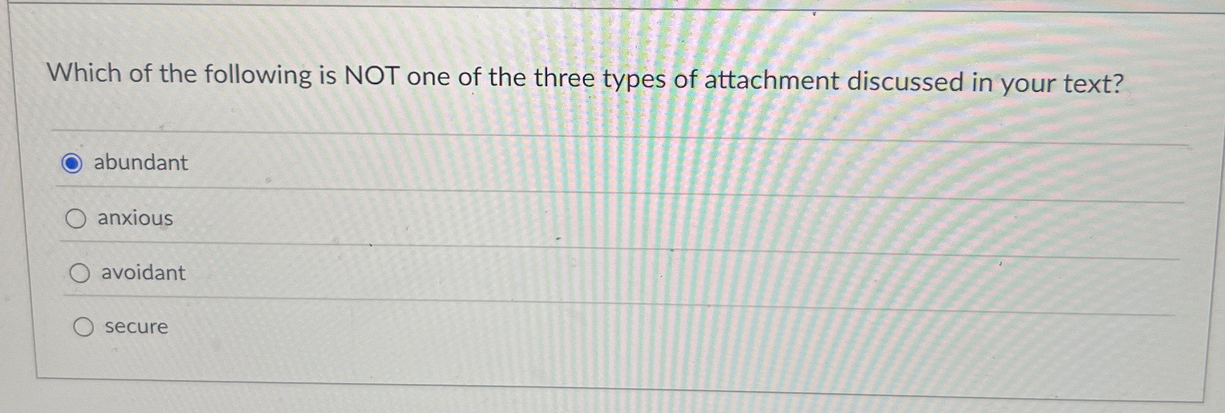 Solved Which of the following is NOT one of the three types | Chegg.com