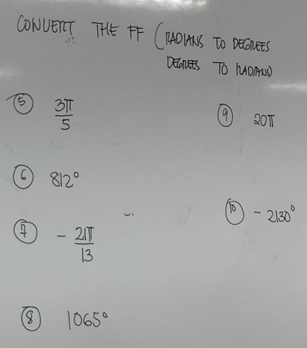 Solved GIVE THe positive a Negative coterminal | Chegg.com