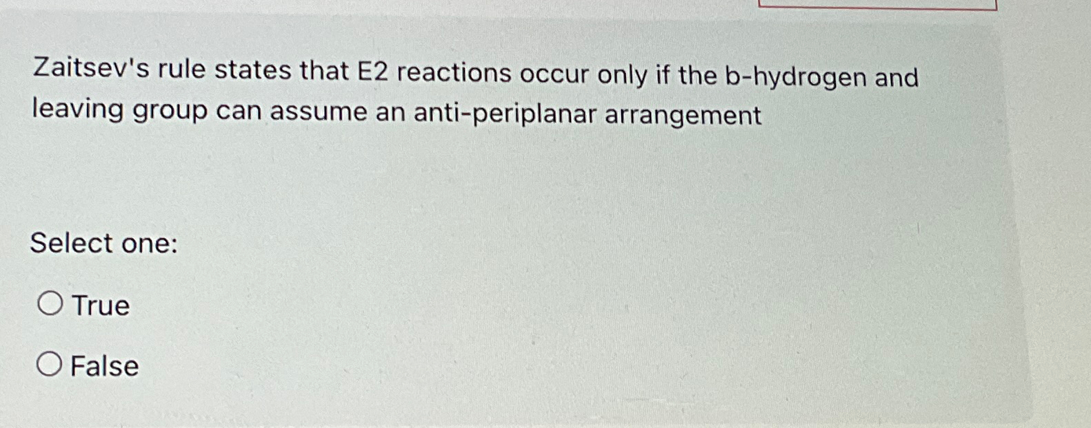 Solved Zaitsev's rule states that E2 ﻿reactions occur only | Chegg.com