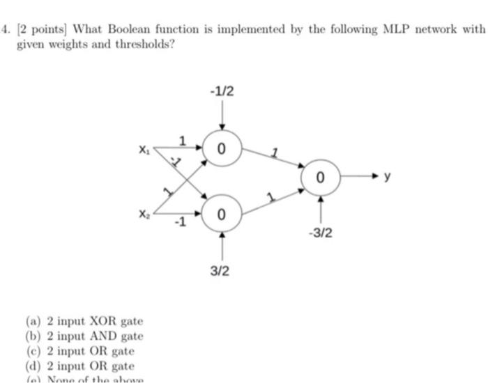 Solved 1 2 Points What Boolean Function Is Implemented By 9918