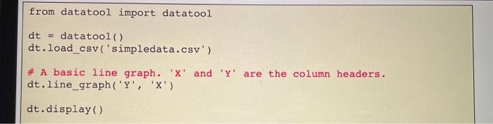Solved From Datatool Import Datatool Dt Datatool
