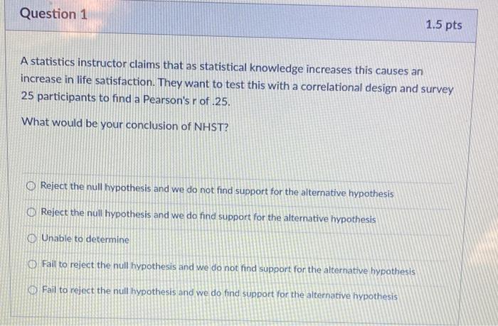 Solved A statistics instructor claims that as statistical | Chegg.com
