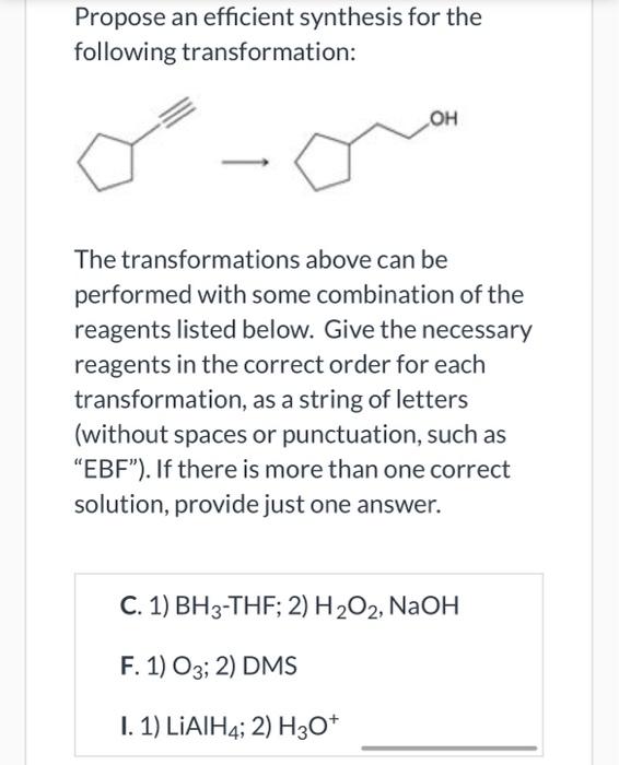 Solved Propose an efficient synthesis for the following | Chegg.com