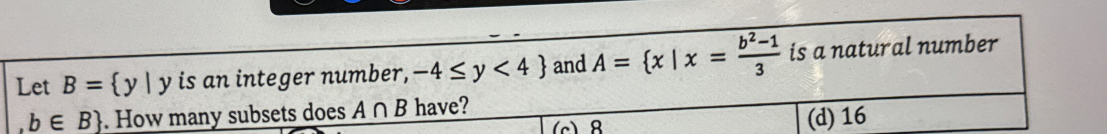 Solved Let is an integer number, -4≤y