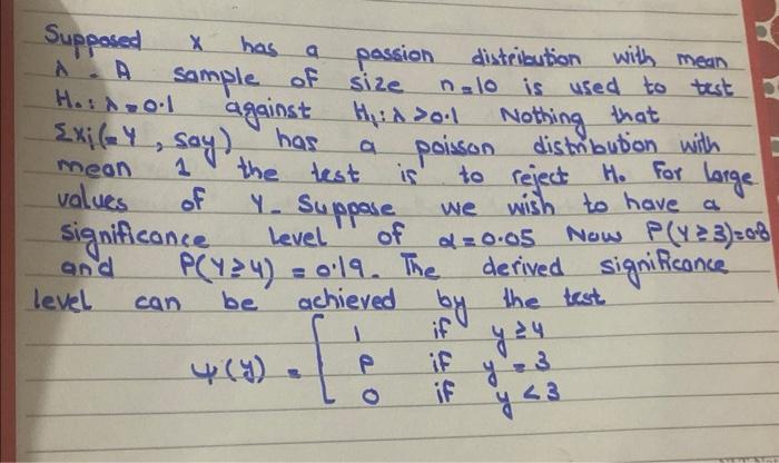 Solved Supposed x has a passion distribution with mean A.A | Chegg.com