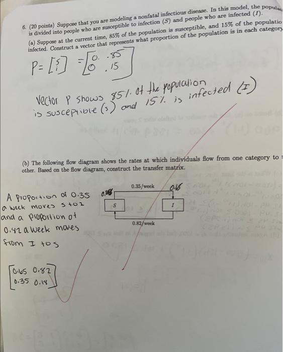 Solved 6. (20 points) Suppose that you are modeling a | Chegg.com