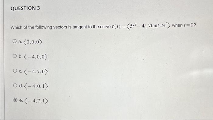 Solved Let r(t)= 3−2cost,2cost,2sint . Consider the | Chegg.com