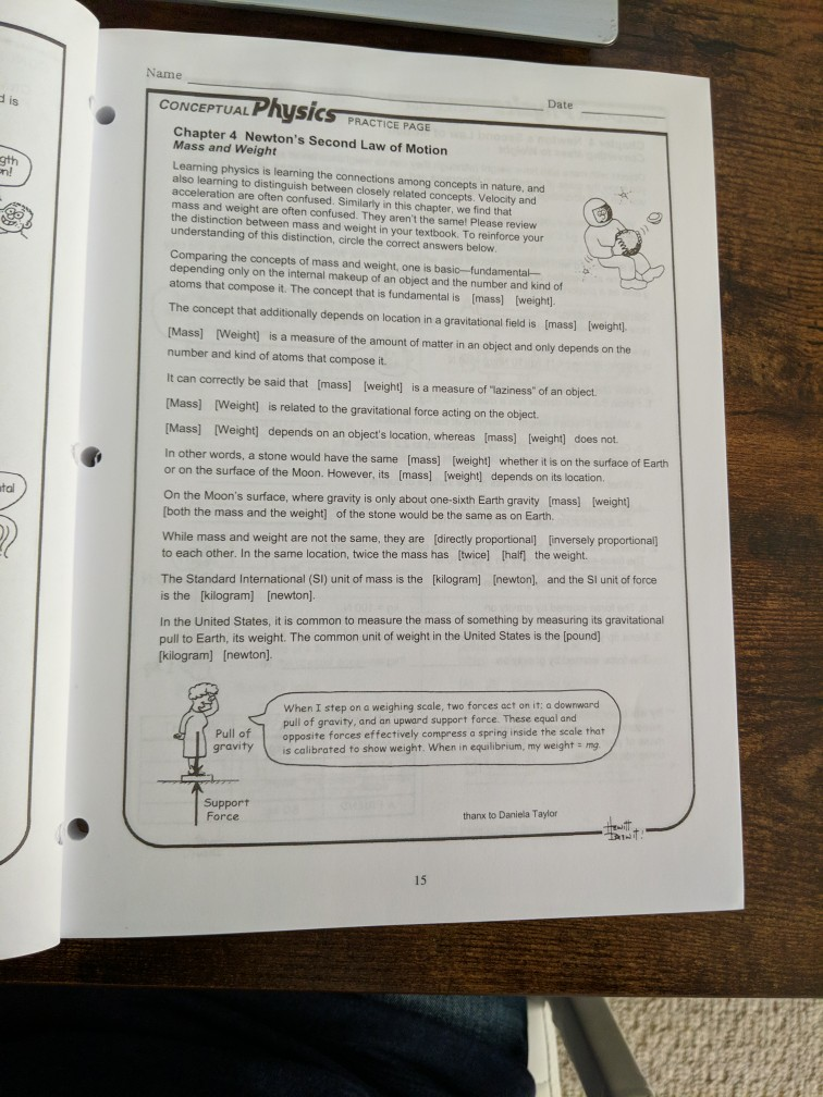 Solved Name CONCEPTUALPhysics Date gth n! PRACTICE PAGE | Chegg.com