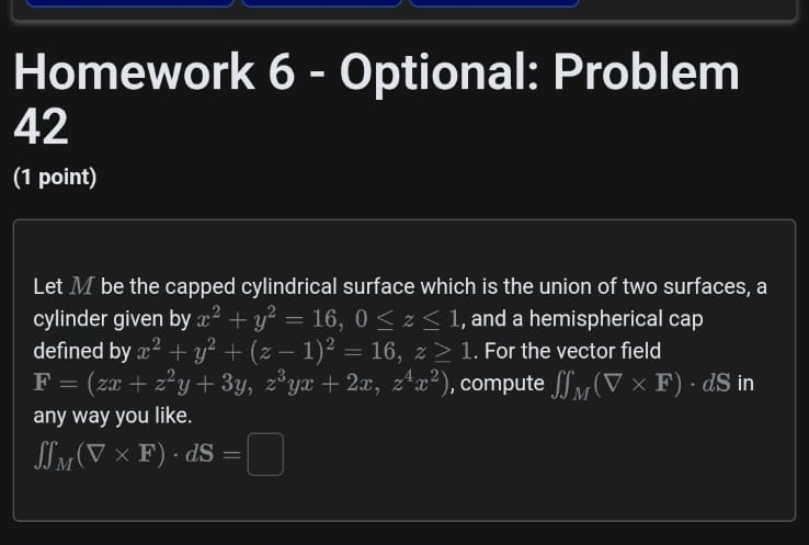 Solved Homework 6 - ﻿Optional: Problem 42(1 ﻿point)Let M ﻿be | Chegg.com