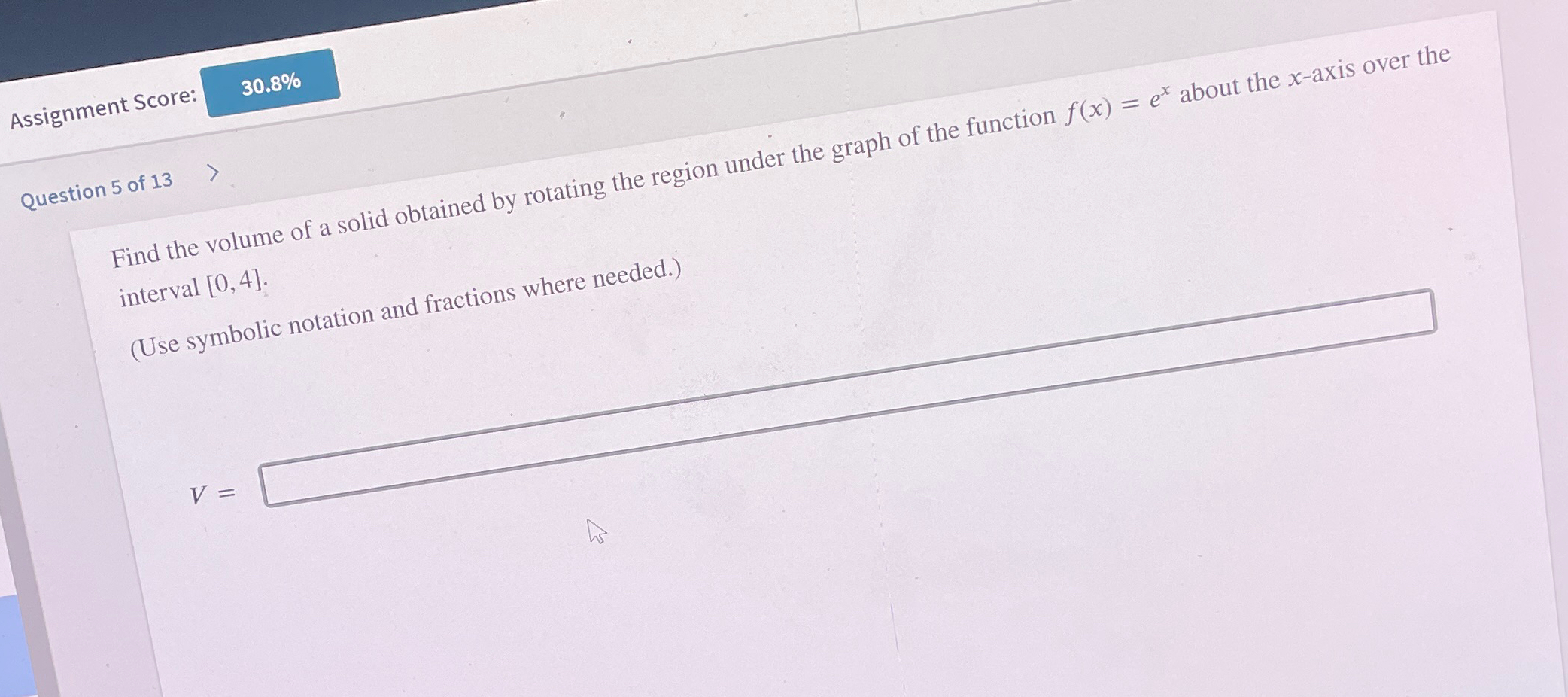 Solved Assignment Score:30.8%Question 5 ﻿of 13Find the | Chegg.com