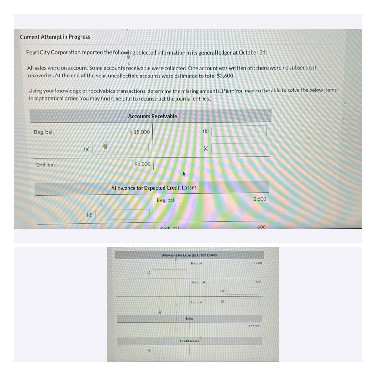 Solved Current Attempt in ProgressPearl City Corporation | Chegg.com