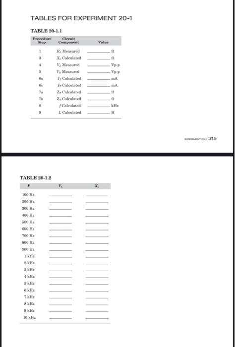 Solved CHAPTER EXPERIMENT 2 0 - 1 INDUCTIVE REACTANCE 20 | Chegg.com