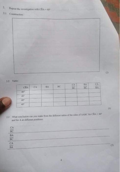 NB: Work with a sharp pencil and measure very | Chegg.com