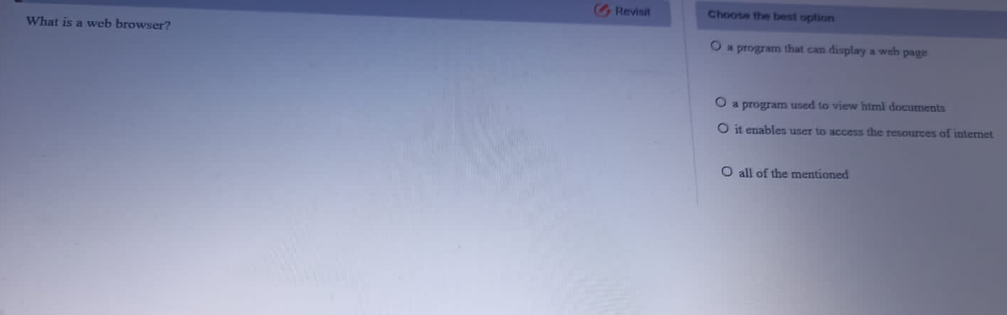 Solved what is the web browser: ﻿program that can dirplay a | Chegg.com
