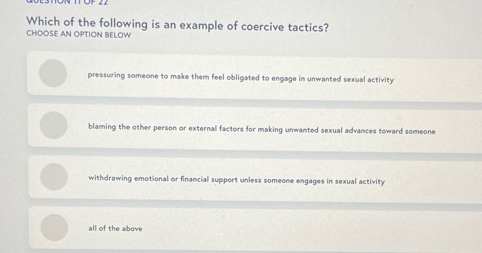 Solved Which of the following is an example of coercive | Chegg.com