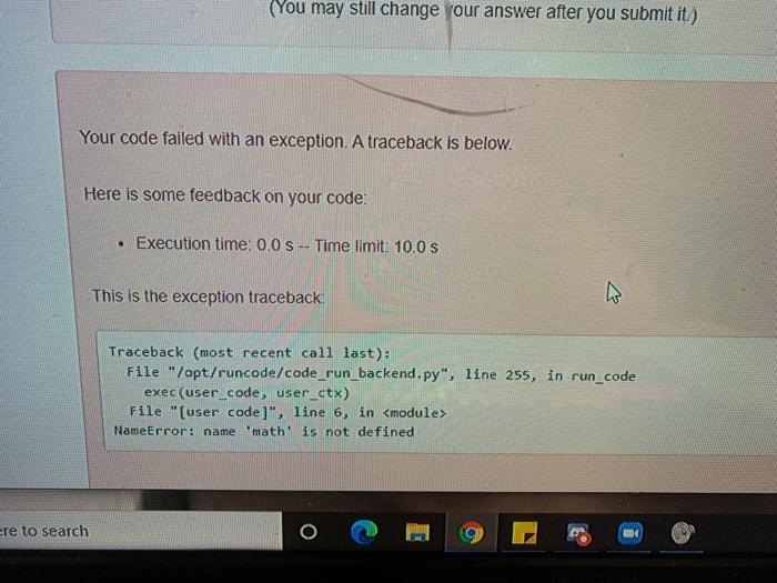 Solved Turnitin I Runtime Error Using the math Library | Chegg.com
