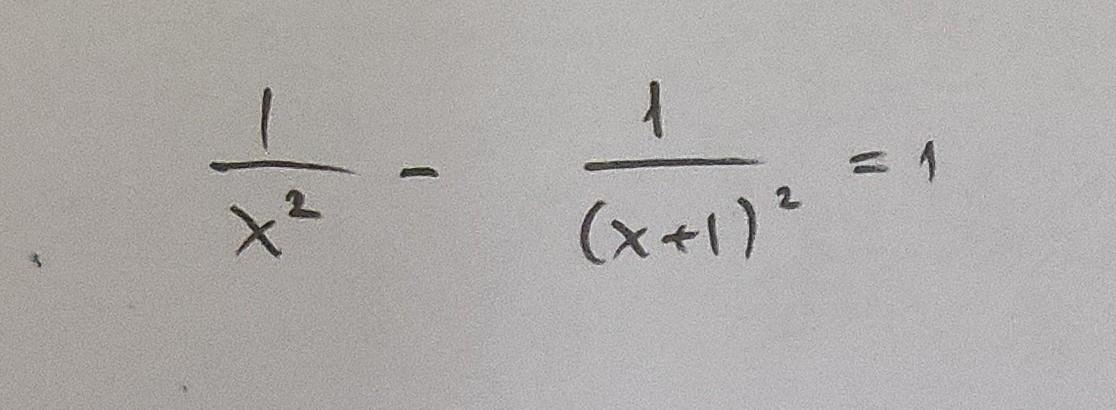 Solved x21−(x+1)21=1 | Chegg.com