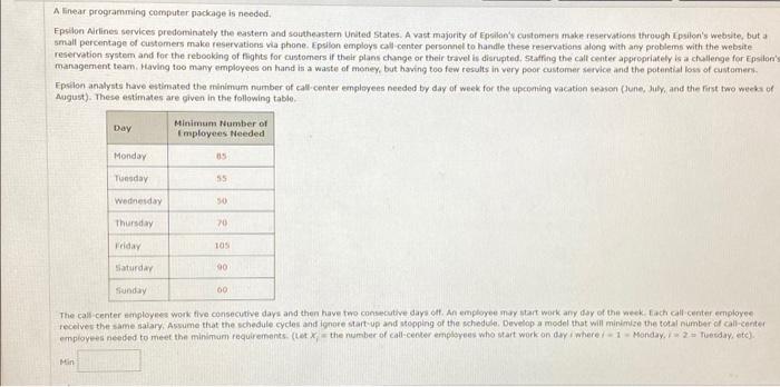 Solved A linear programming computer package is needed. | Chegg.com