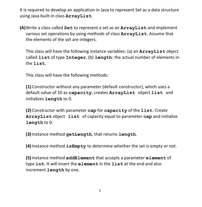 Solved t is required to develop an application in Java to | Chegg.com