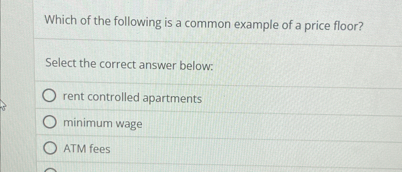 Solved Which of the following is a common example of a price | Chegg.com