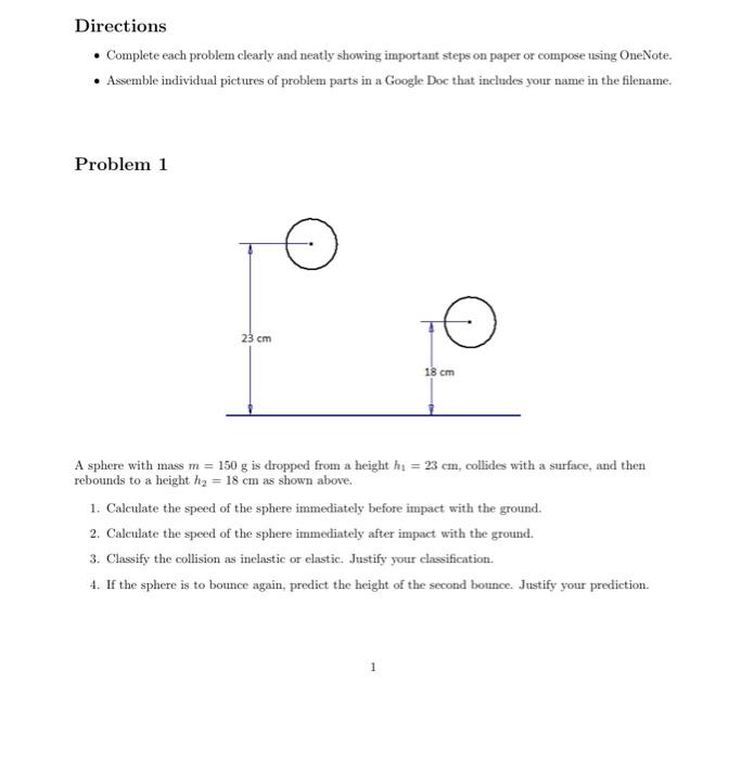 Solved Directions • Complete each problem clearly and neatly | Chegg.com