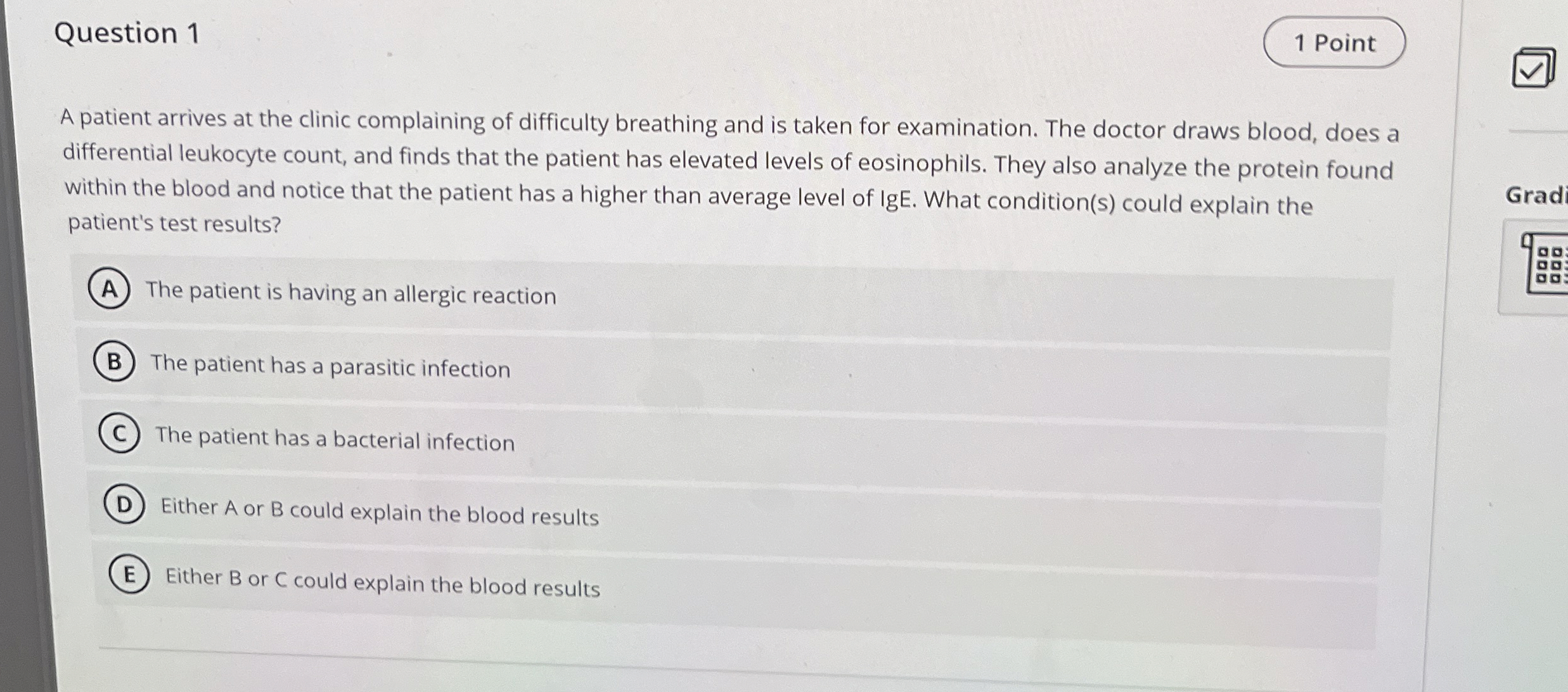 Solved Question 11 ﻿PointA patient arrives at the clinic | Chegg.com