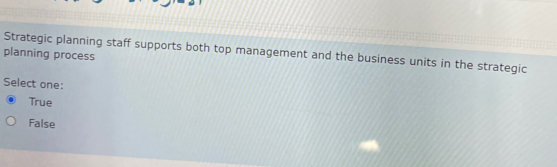 Solved Strategic planning staff supports both top management | Chegg.com