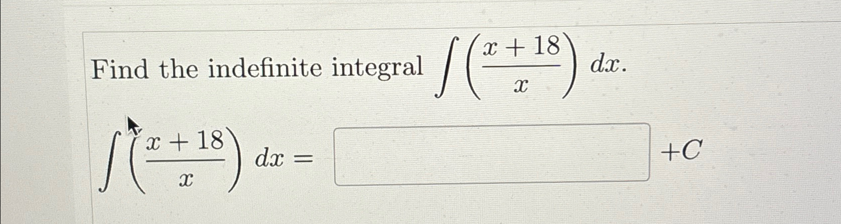 Solved Find the indefinite integral | Chegg.com