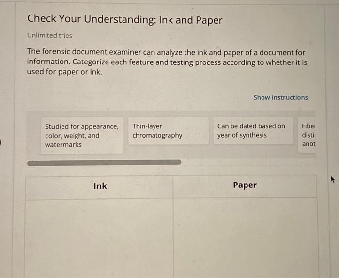 Check Your Understanding: Ink and Paper Unlimited | Chegg.com