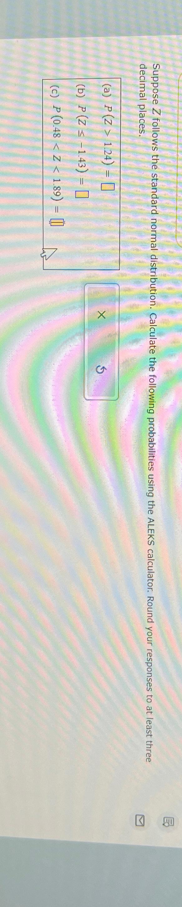 Solved Suppose Z ﻿follows the standard normal distribution. | Chegg.com